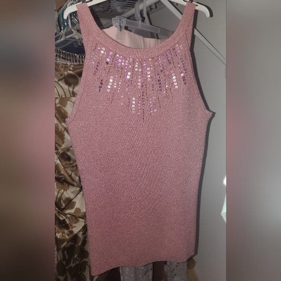 Cache | Tops | Nwt Y2k Vintage Cache Rose Sleeveless Sequin Beaded Tank ...